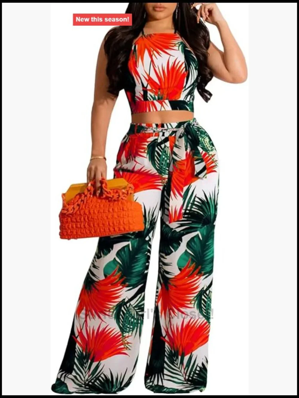 Swim | Two Piece Outfits For Women Sexy Bandage Top Long Straight Pants ...